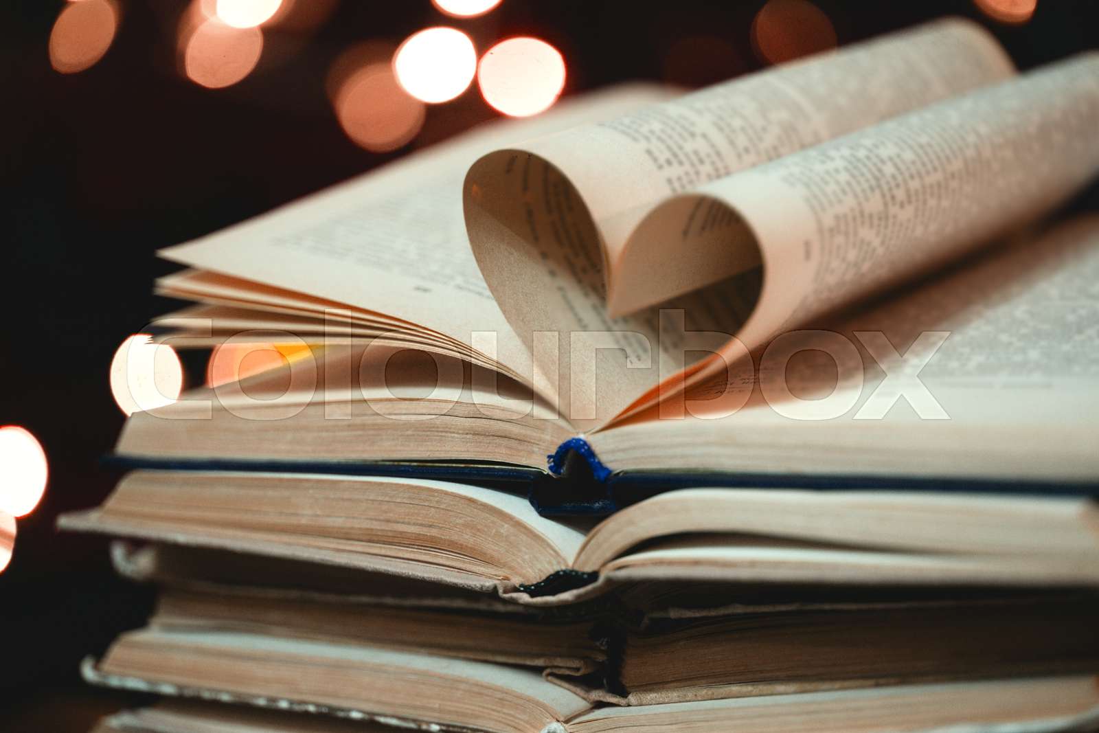heart shaped book pages | Stock image | Colourbox