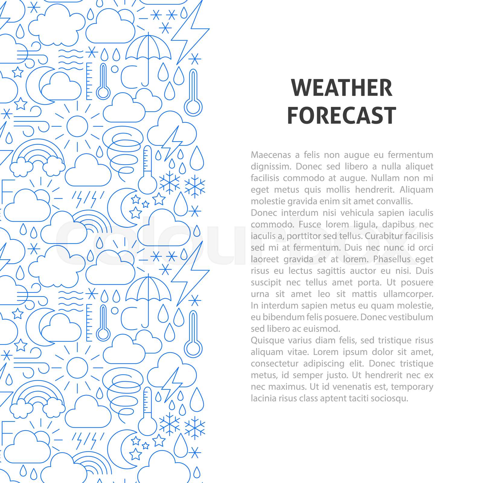 Weather Forecast Line Pattern Concept | Stock vector | Colourbox