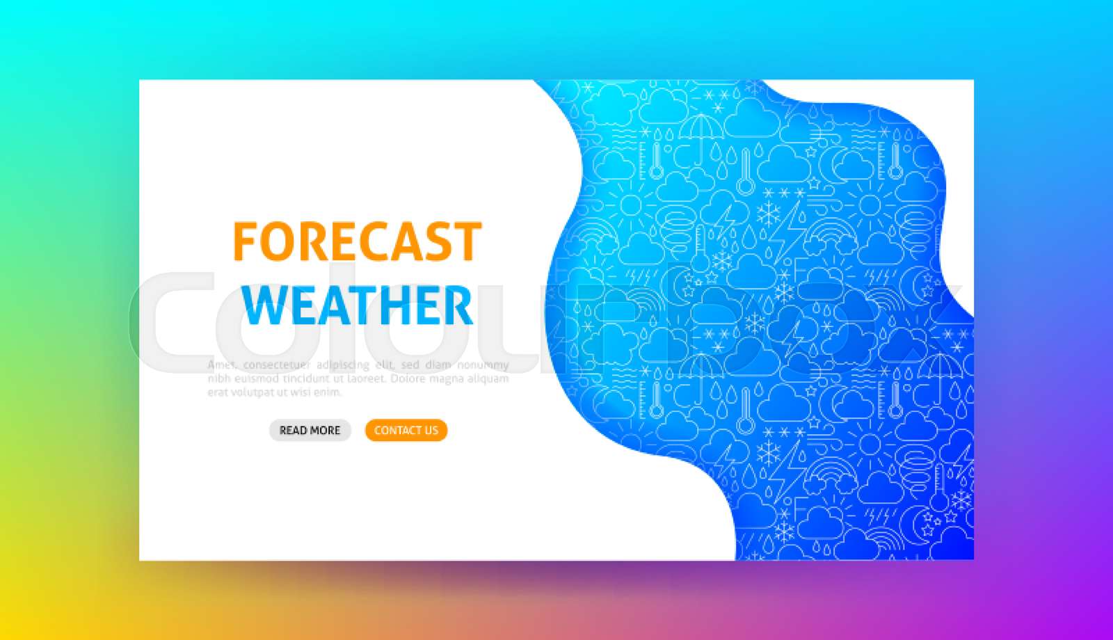 Forecast Weather Landing Page | Stock vector | Colourbox