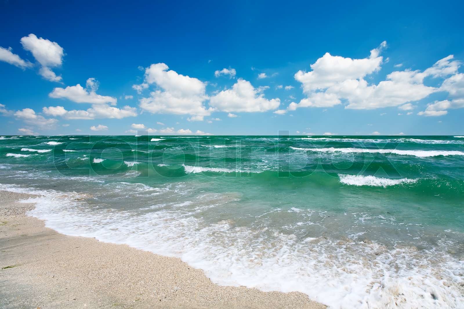 Sandy beach and blue sky | Stock image | Colourbox