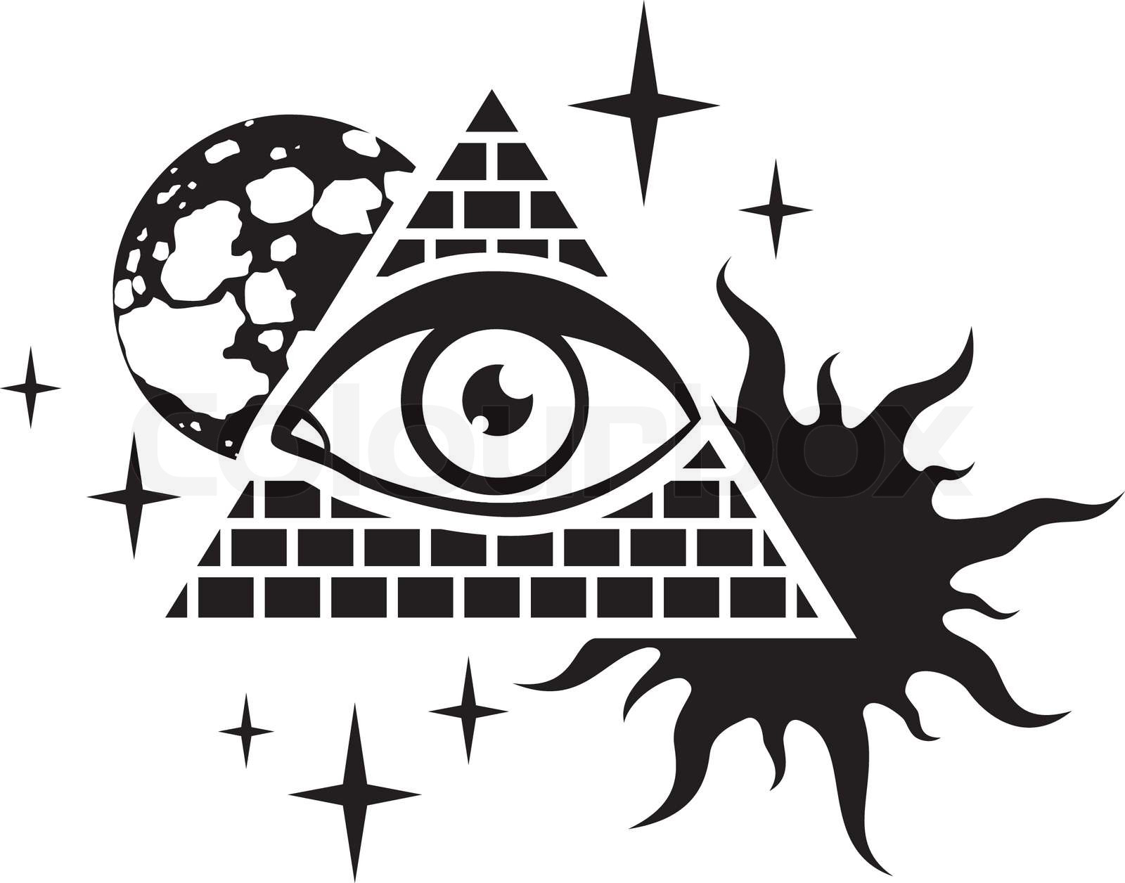 pyramid and the eye | Stock vector | Colourbox