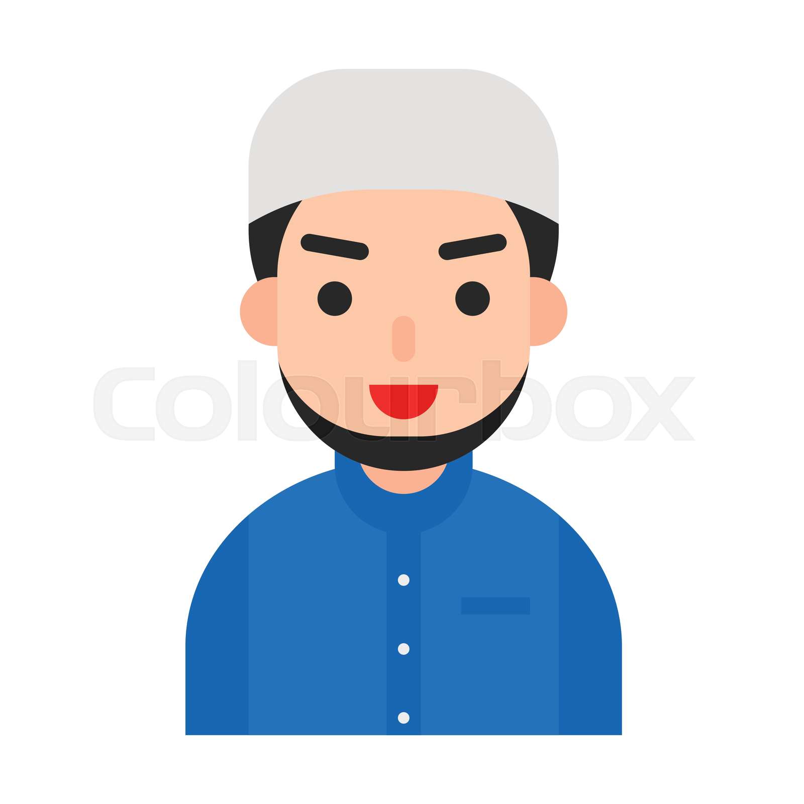 Muslim avatar vector, Muslim people flat icon | Stock vector | Colourbox