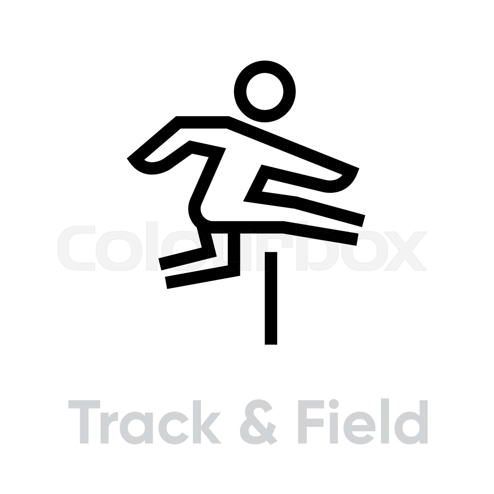 Track and Field sport activity icon | Stock vector | Colourbox