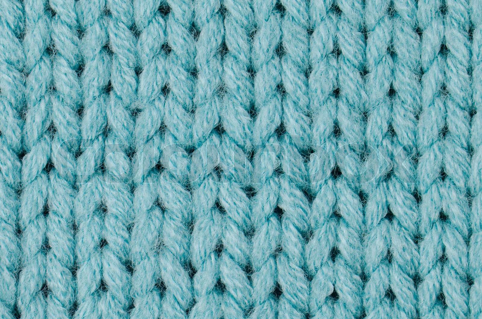 Blue knitted wool | Stock image | Colourbox
