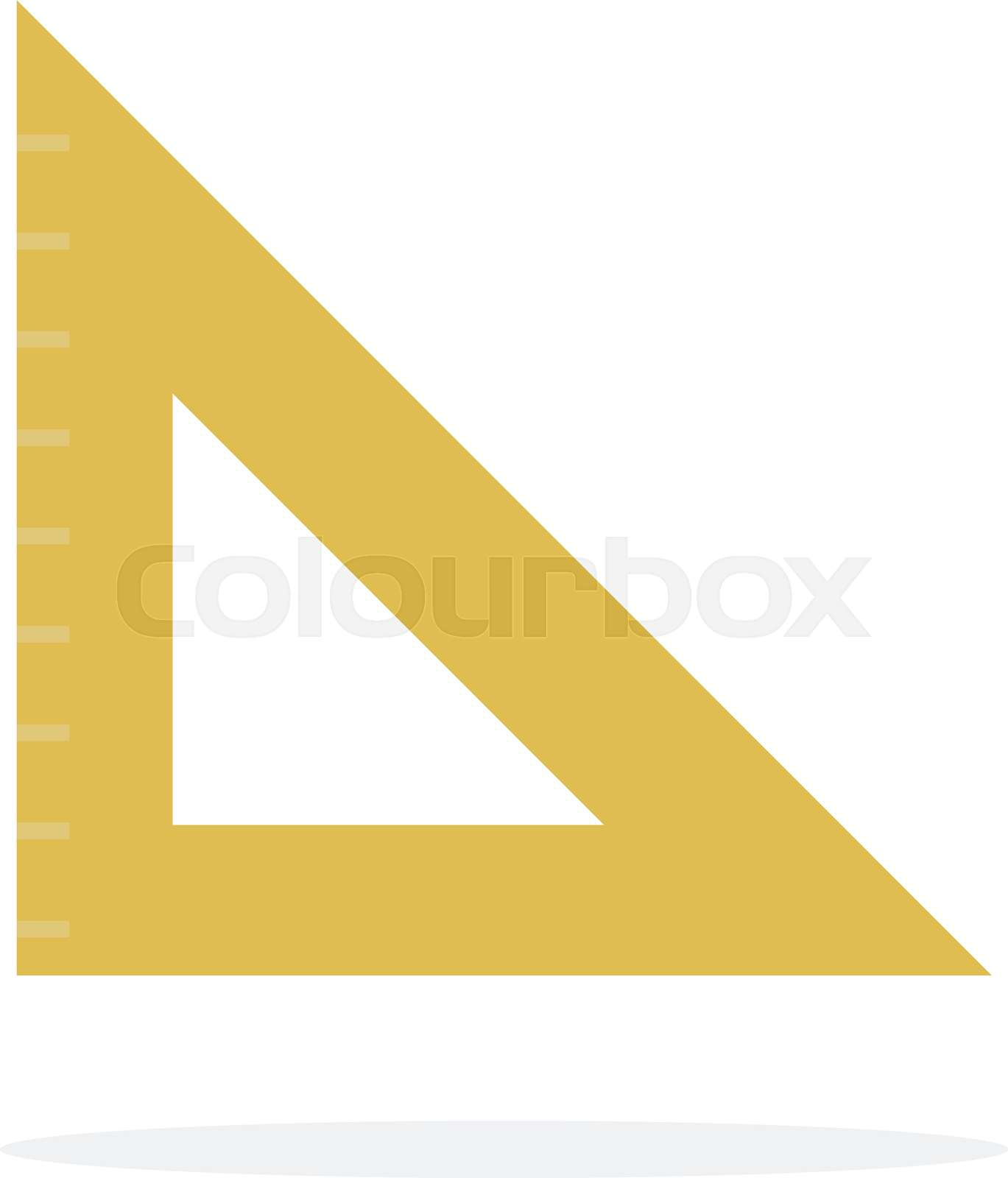 Triangular ruler vector flat isolated | Stock vector | Colourbox