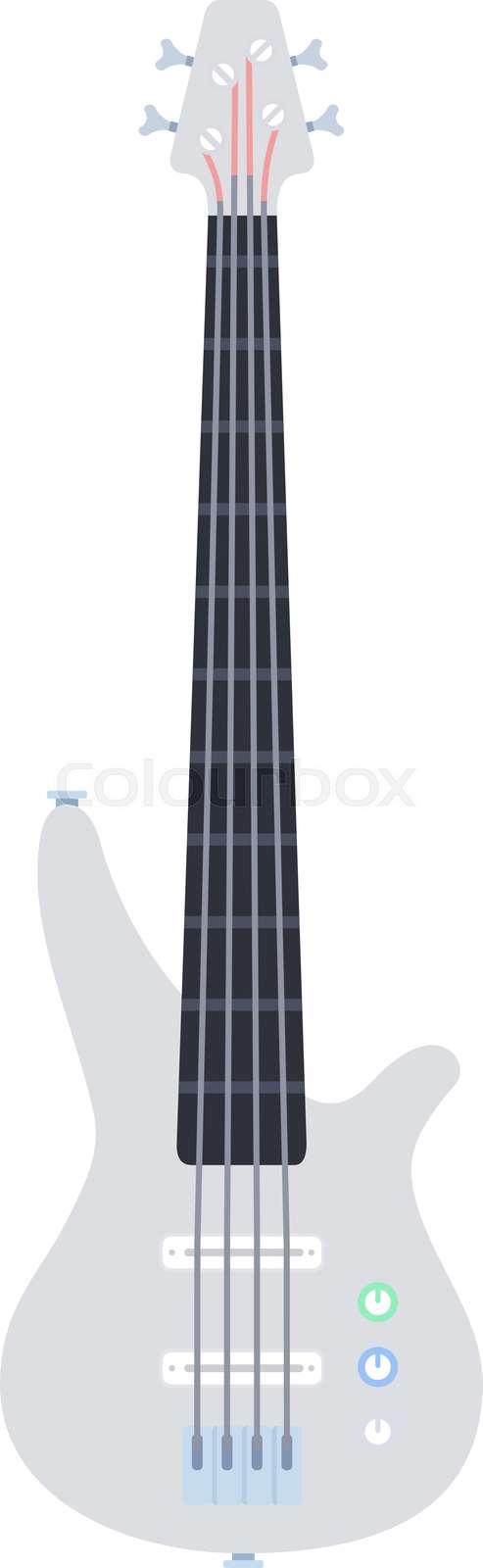 Bass guitar vector flat isolated | Stock vector | Colourbox