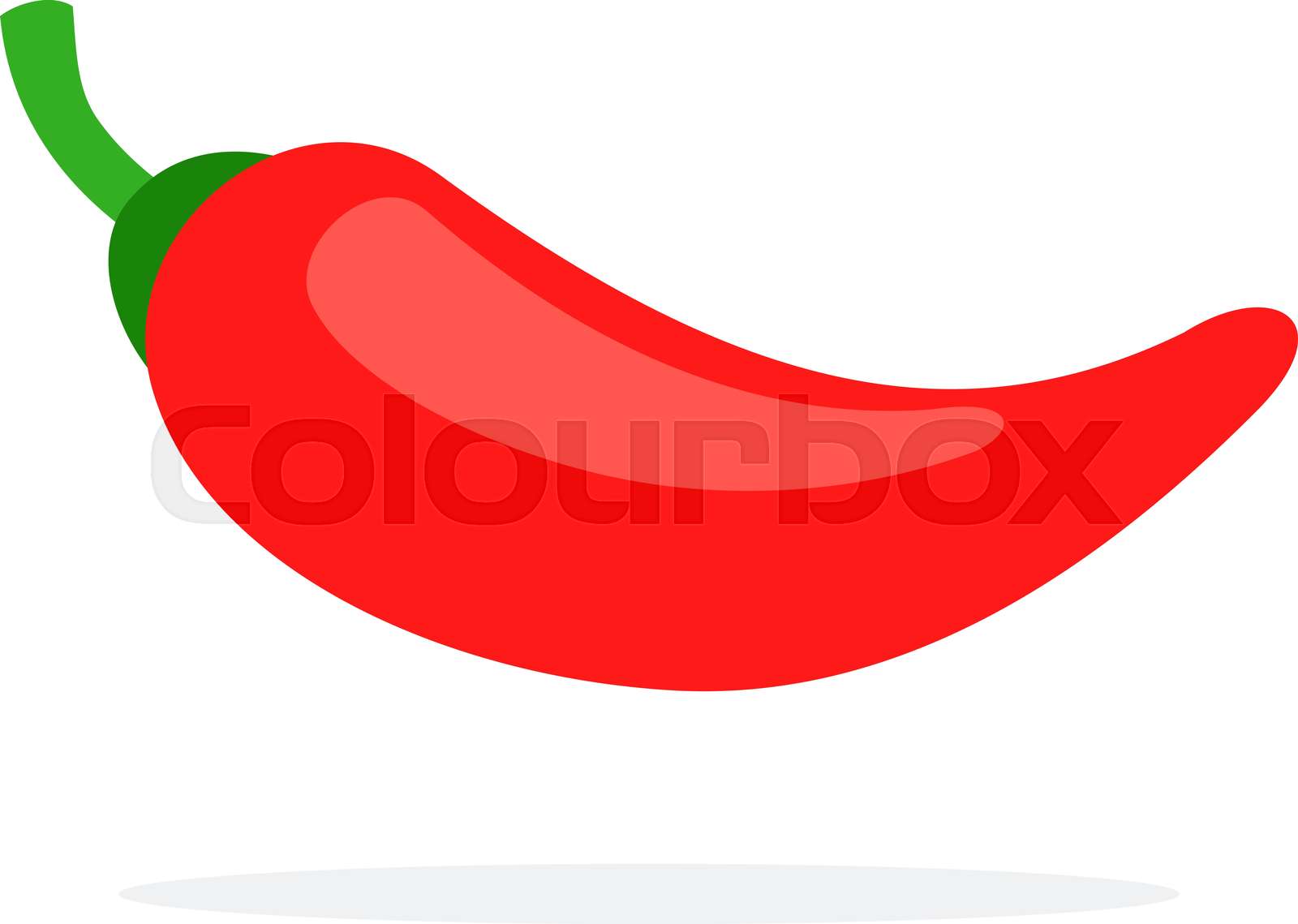 Cayenne pepper flat icon vector isolated | Stock vector | Colourbox