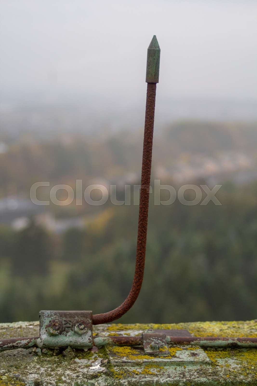 Lightning conductor at the top | Stock image | Colourbox