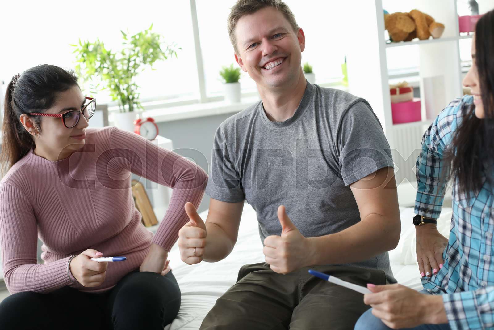 Smiling people at home | Stock image | Colourbox