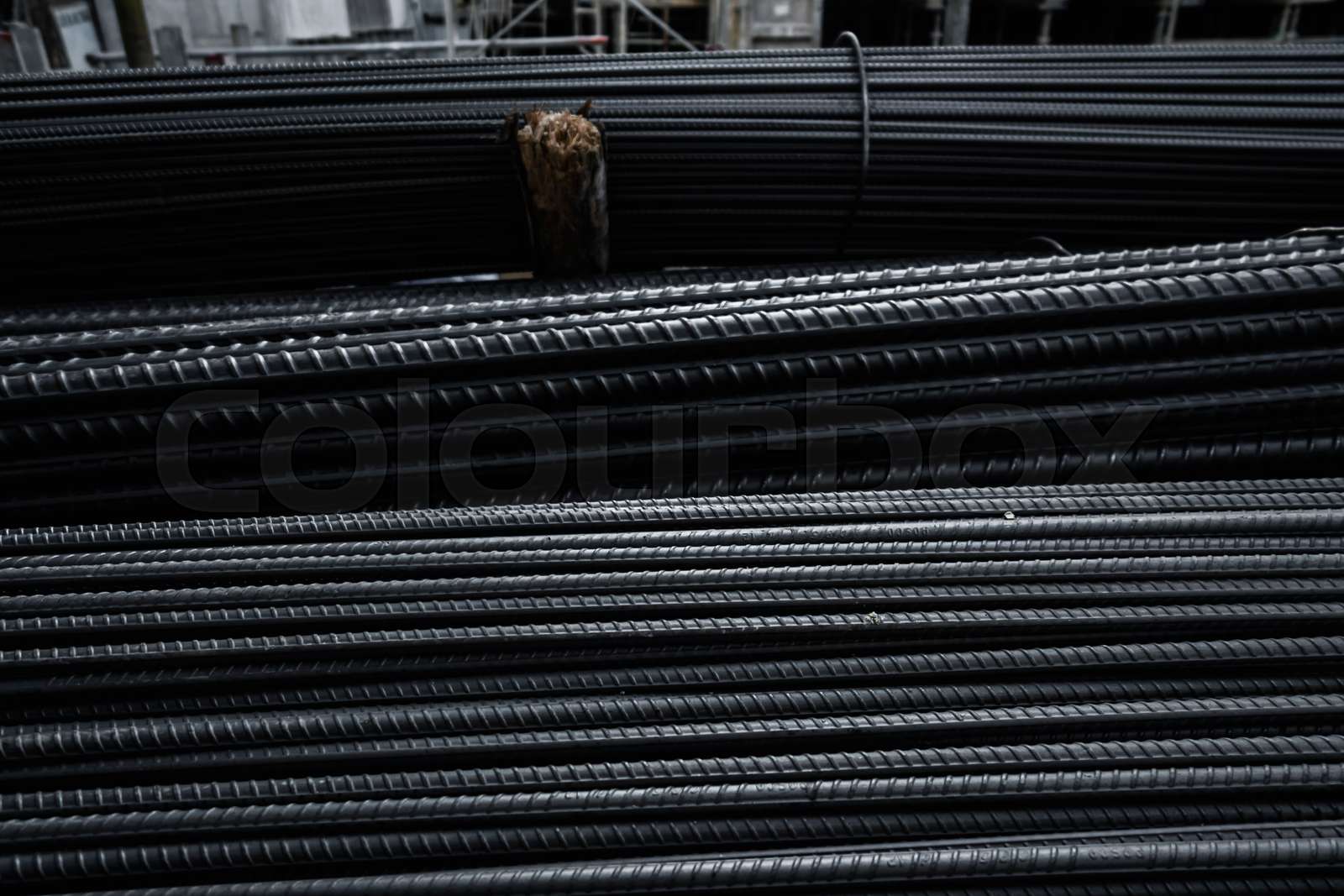 Building armature in the warehouse of metallurgical products or on ...