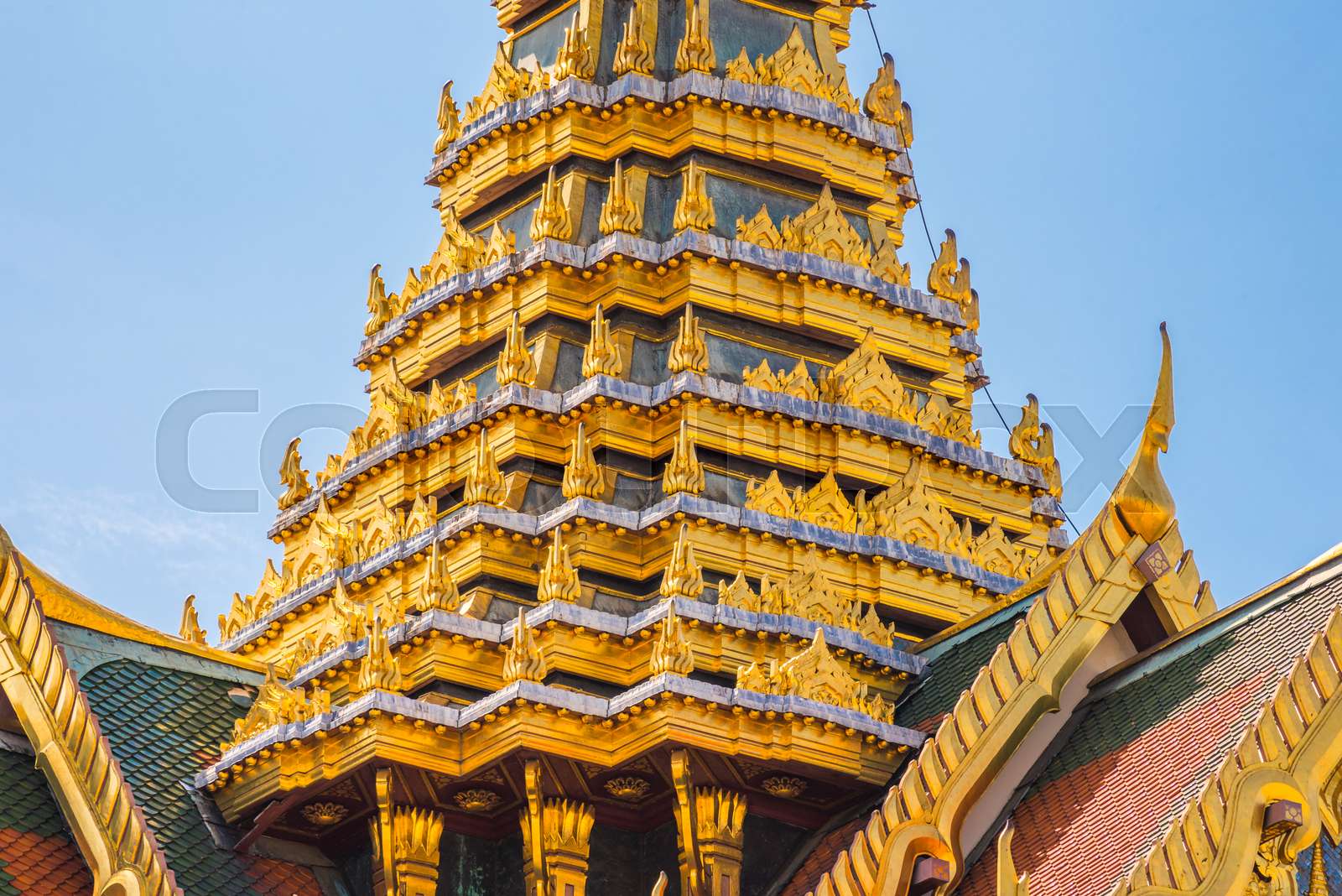 Details of Bangkok Grand Palace Roof | Stock image | Colourbox