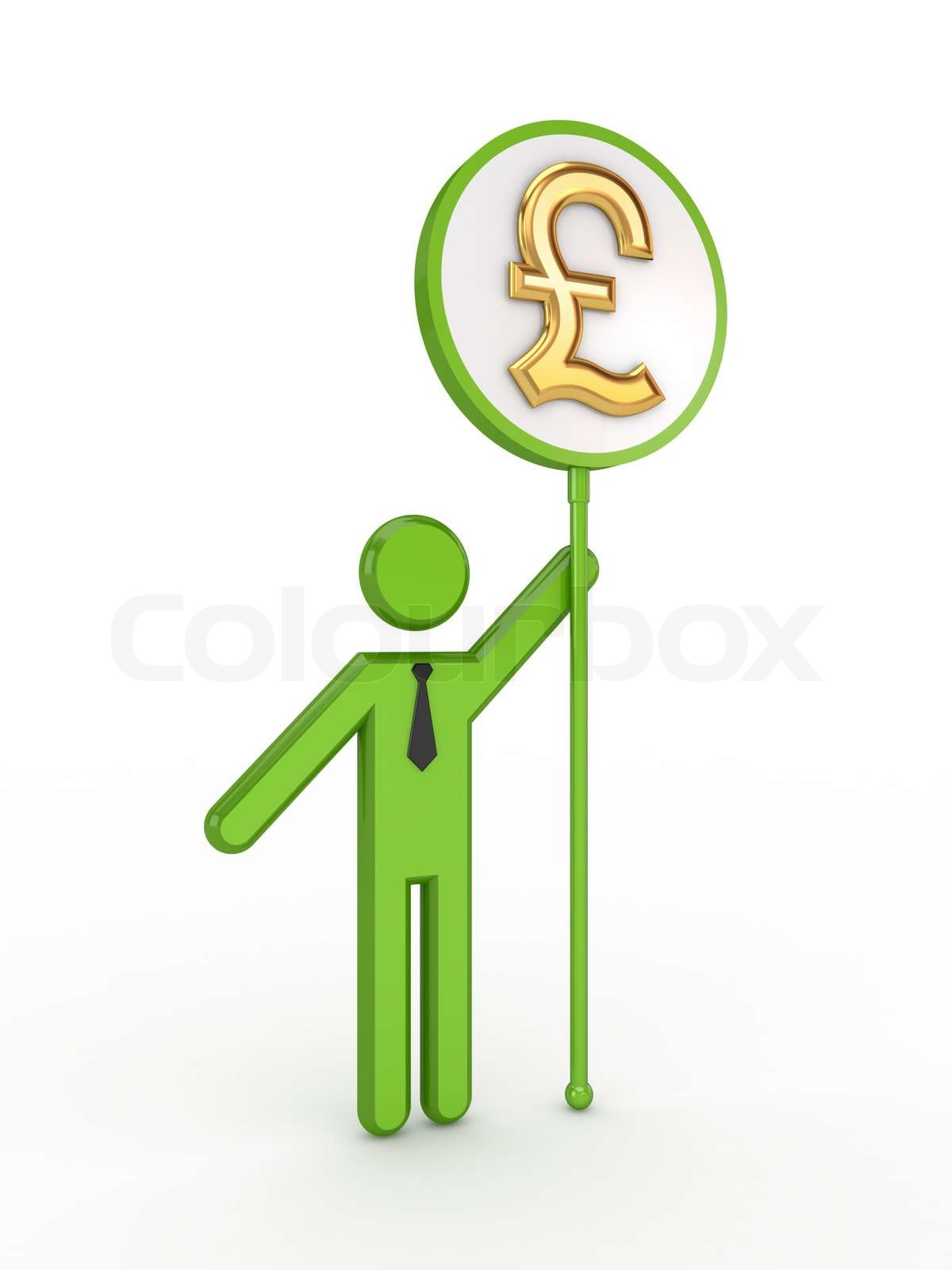 3d small people with a dollar sign | Stock image | Colourbox