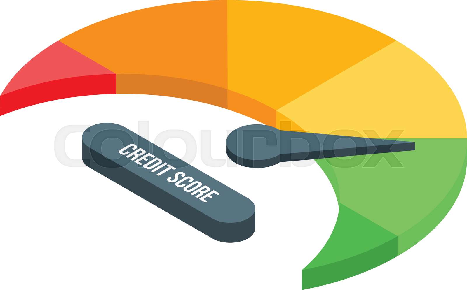 Credit score icon, isometric style | Stock vector | Colourbox