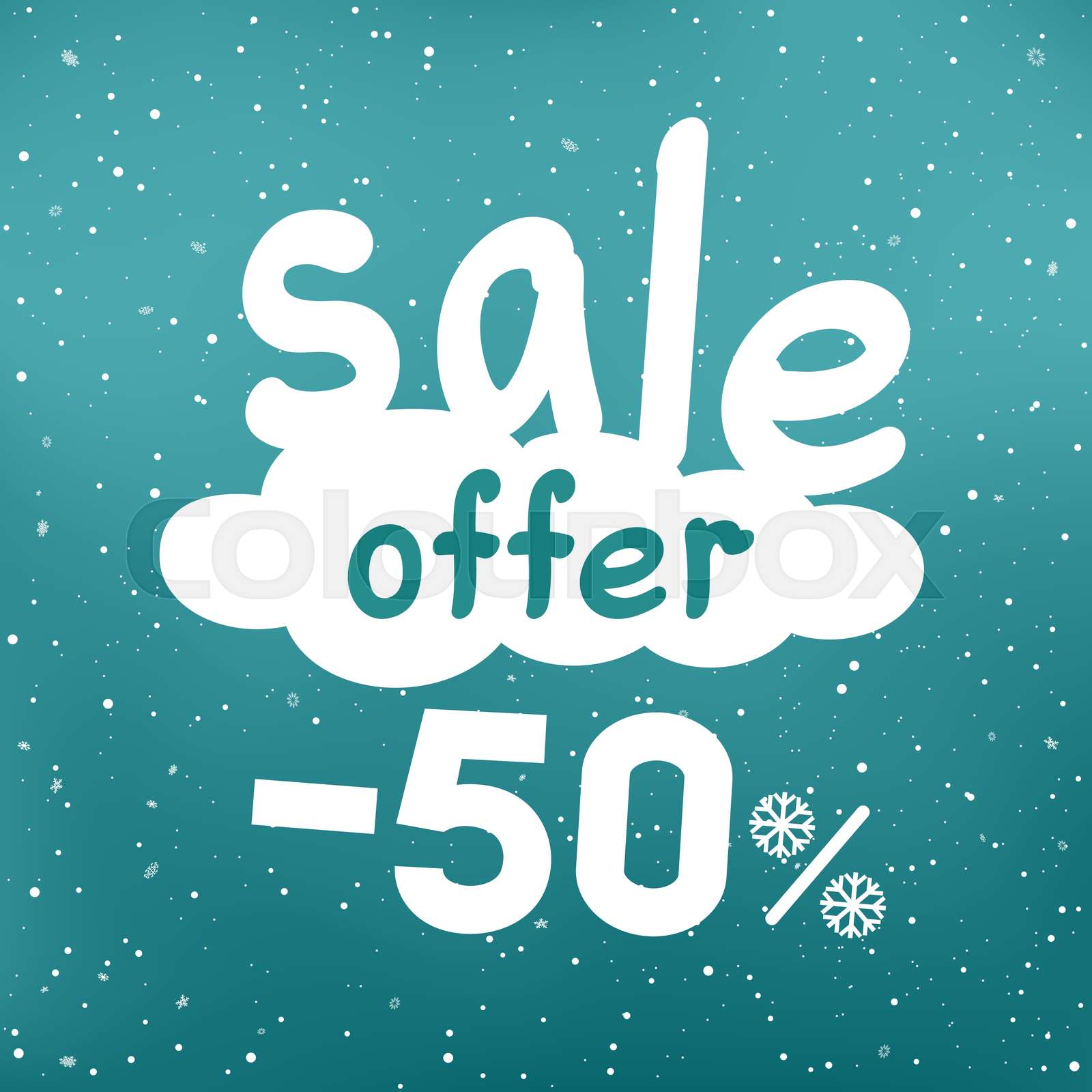 sale offer discount falls from cloud | Stock vector | Colourbox