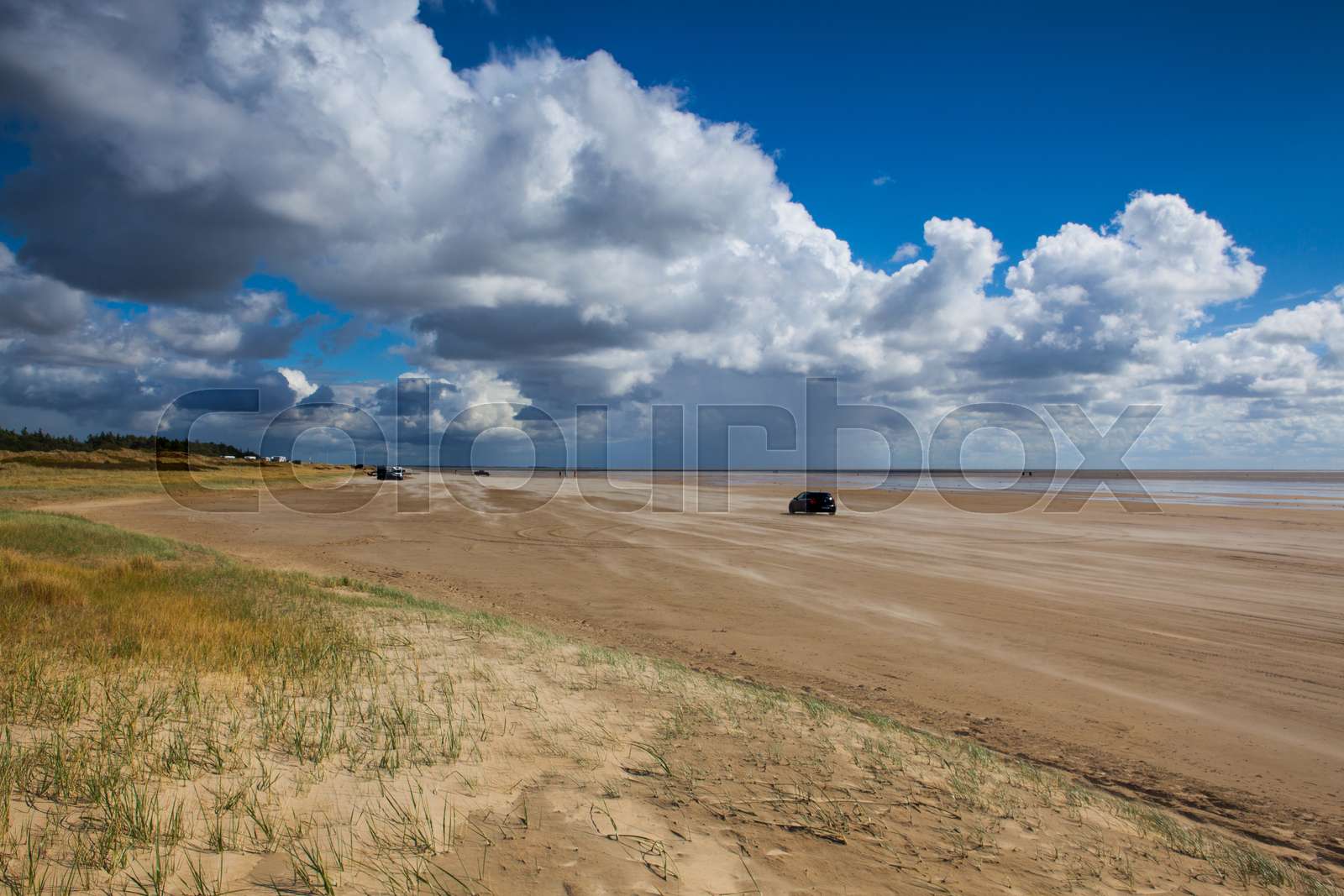 On the amazing Sonderstrand beach on the Romo peninsula, Jutland ...
