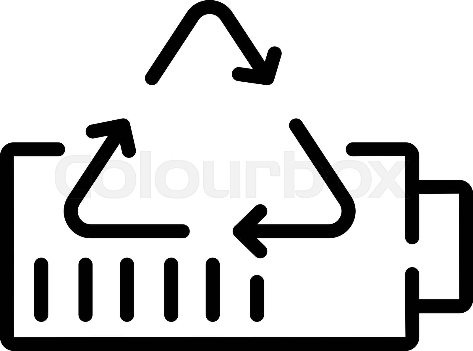 genbrug, batteri, ikon | Stock vektor | Colourbox