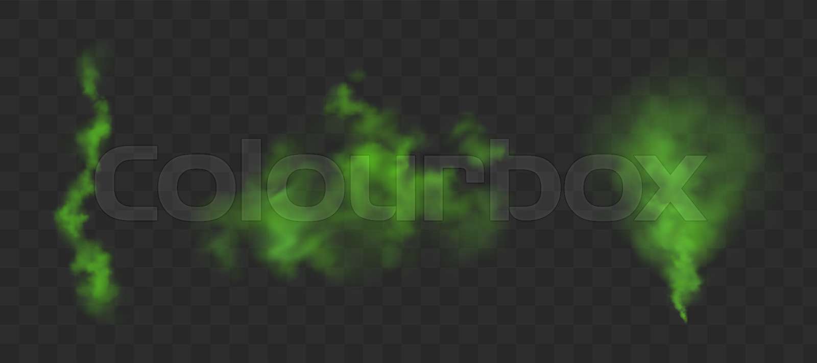 Green stink clouds of bad smell | Stock vector | Colourbox