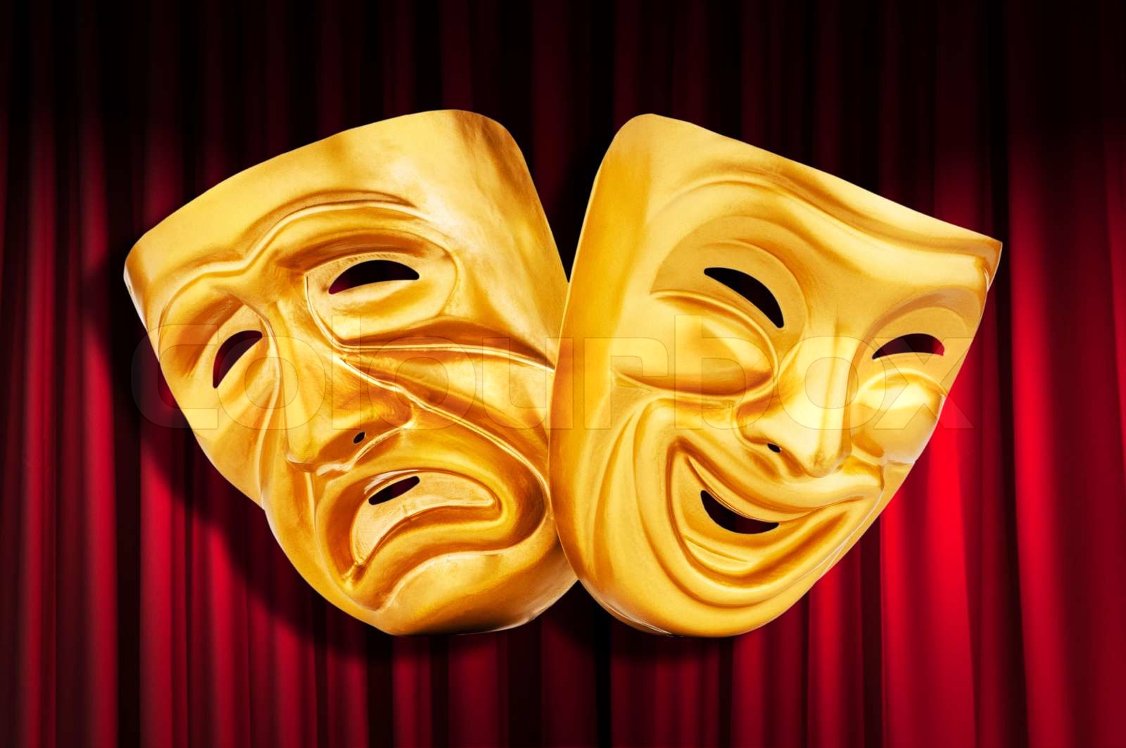 Theater-Performance-Konzept mit Masken | Stock Bild | Colourbox