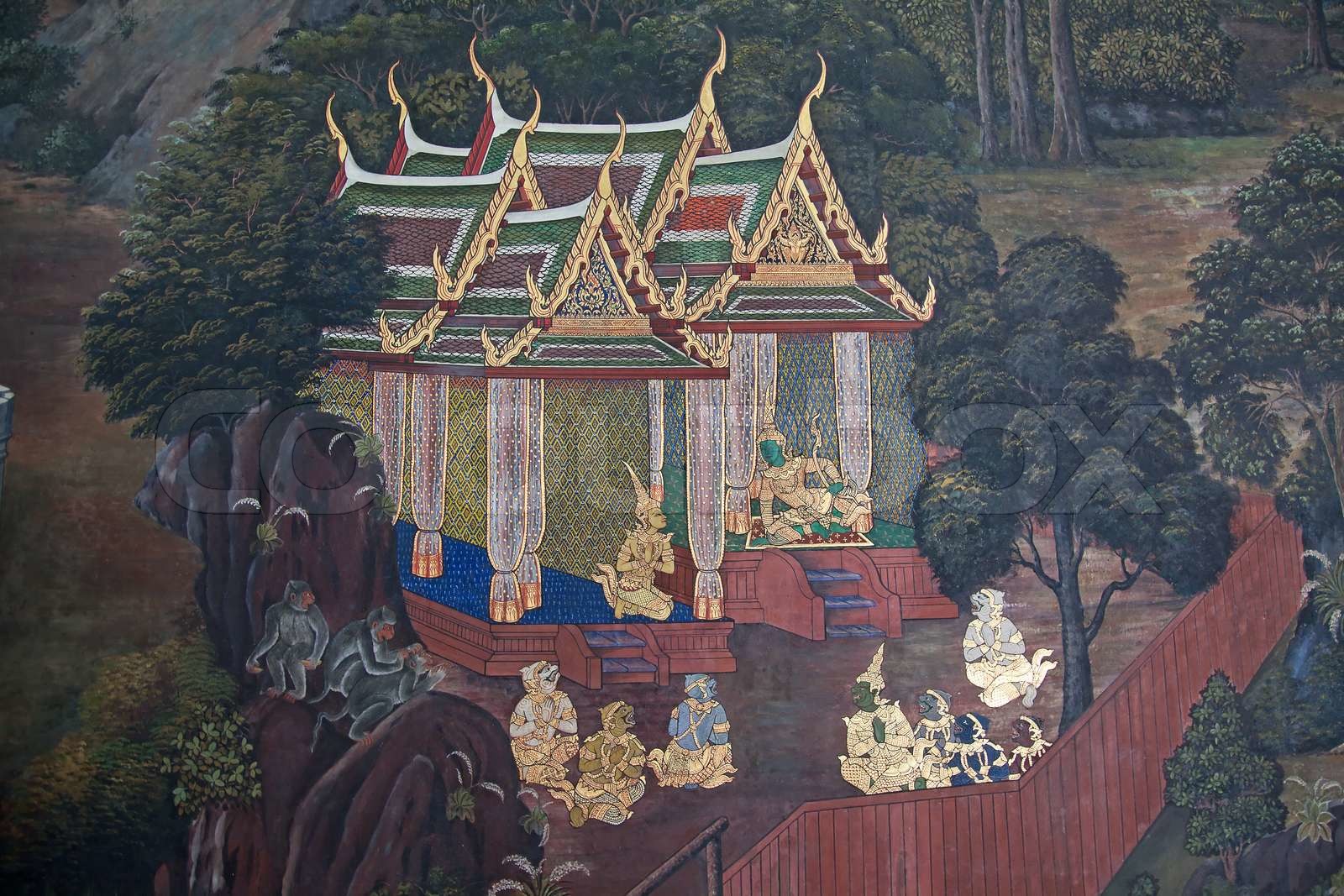Thai Mural painting | Stock image | Colourbox