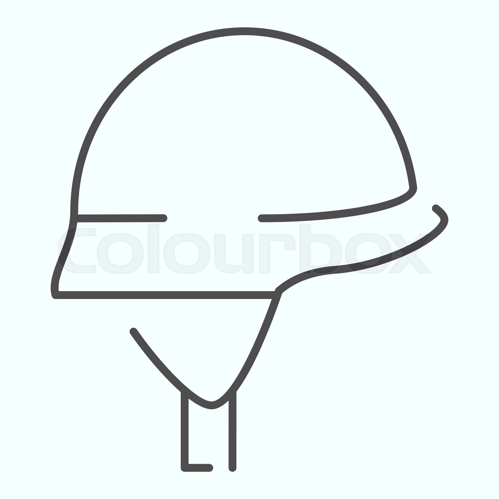 Army helmet thin line icon. Soldier hat vector illustration isolated on ...