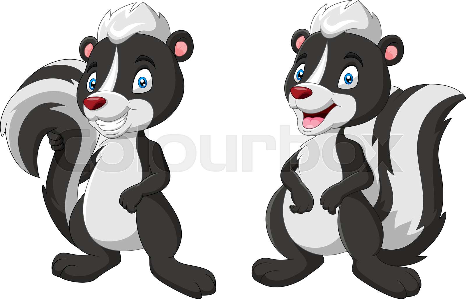 Cartoon funny skunk a smile | Stock vector | Colourbox