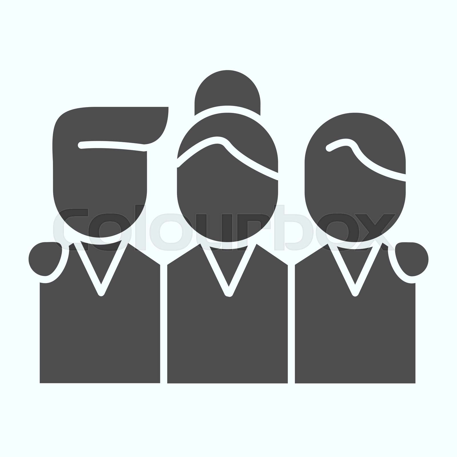 Company team solid icon. Group of people vector illustration isolated ...