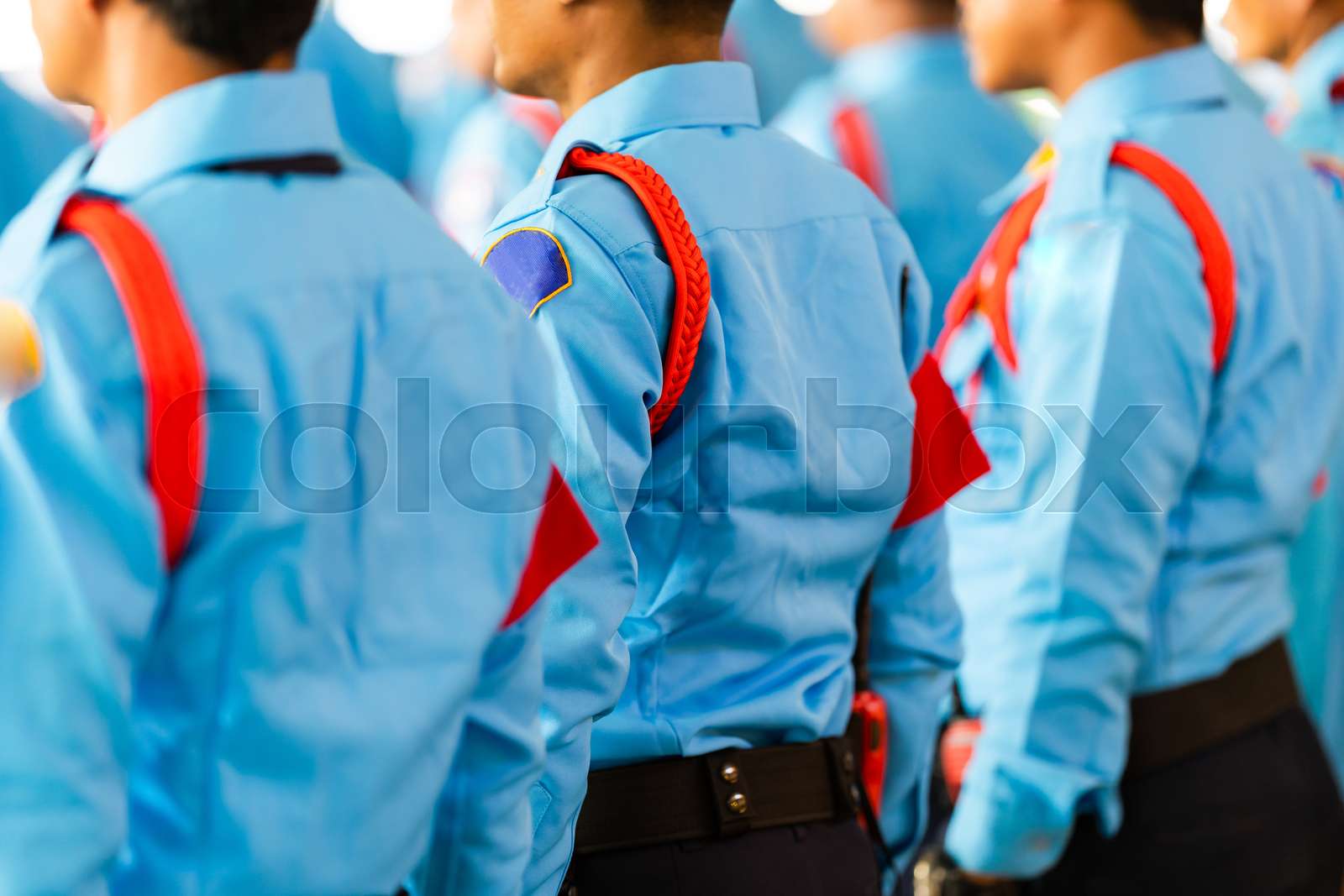 Security guard are standing in the row | Stock image | Colourbox