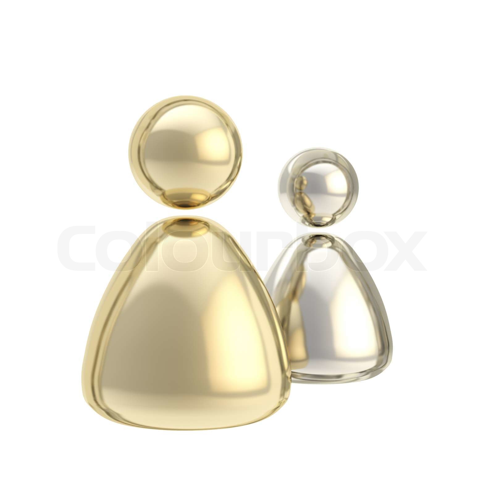 Customer service an communication as symbolic golden and silver user ...