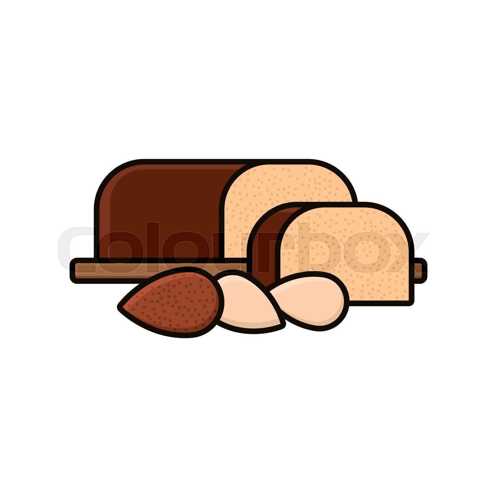 marzipan loaf vector illustration | Stock vector | Colourbox