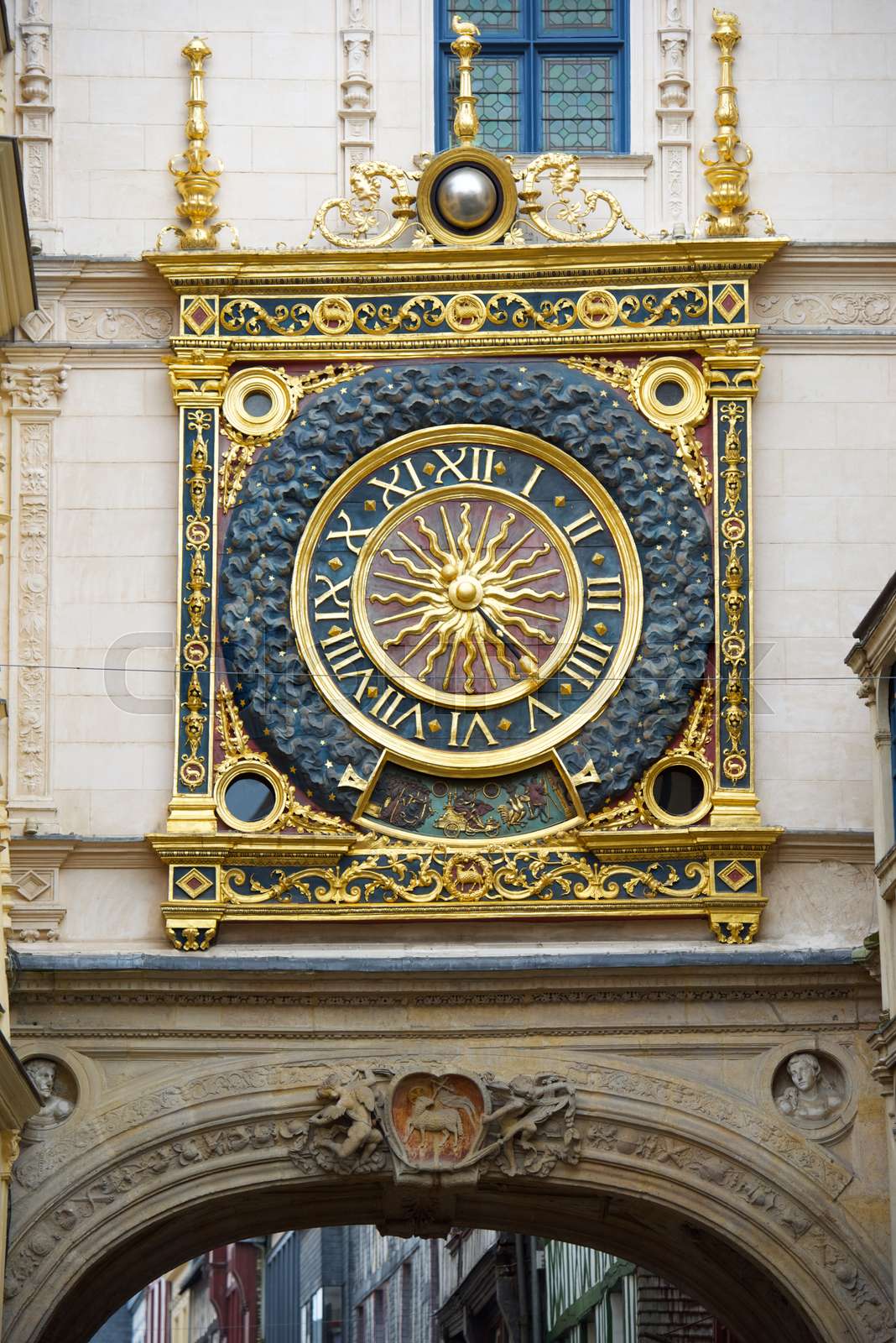 Big clock in Rouen | Stock image | Colourbox