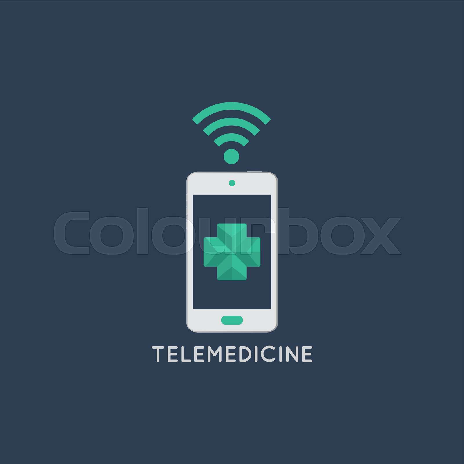 Telemedicine icon logo vector, Doctor online concept sign | Stock ...