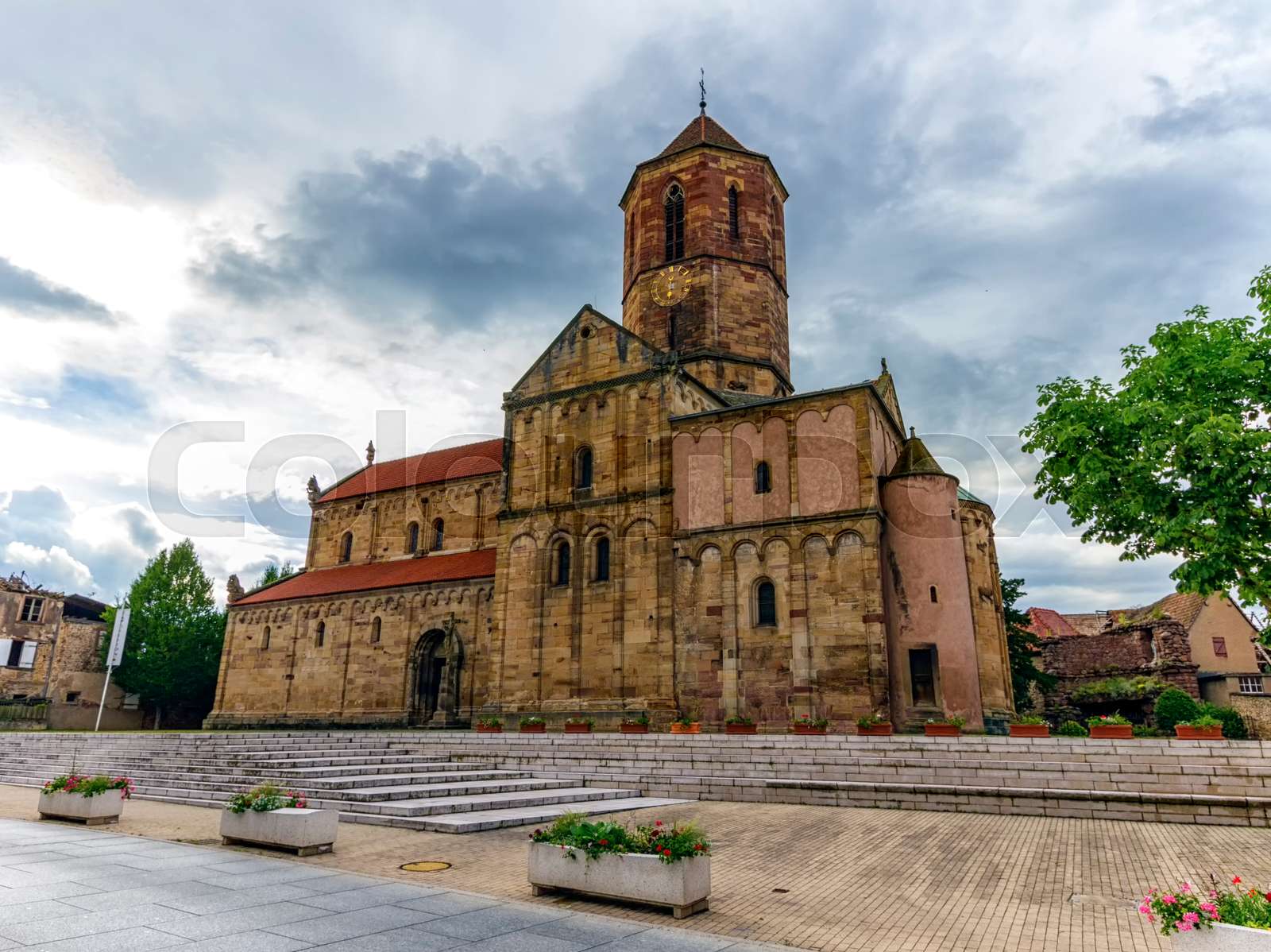 Saints-Pierre-et-Paul church, Rosheim, Alsace, France | Stock image ...