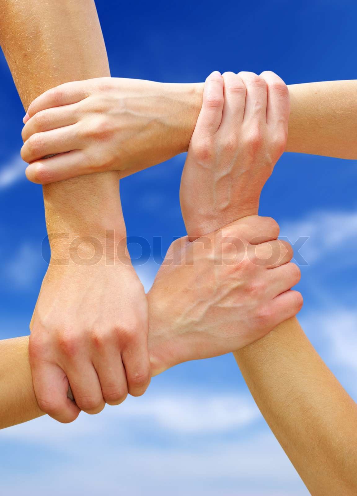 linked hands | Stock image | Colourbox