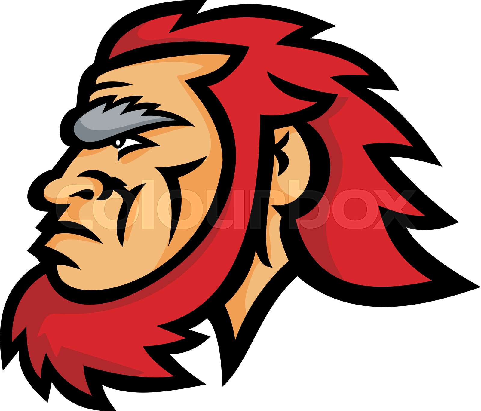 Caveman Head Side Mascot | Stock vector | Colourbox