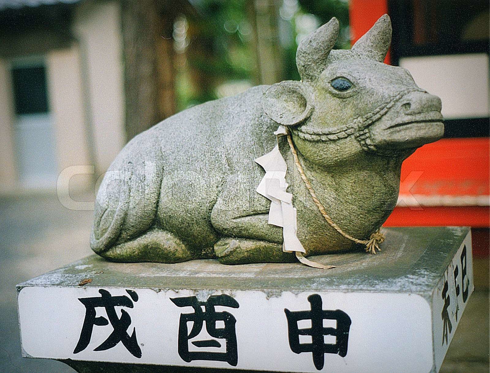 Chinese Astrology, the Ox / Japanese Temple | Stock image | Colourbox