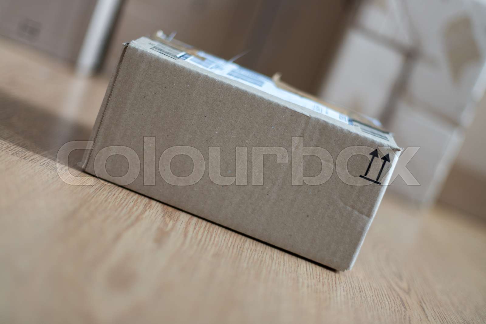 Cardboard box package, shipping concept: Preparing for delivery | Stock ...