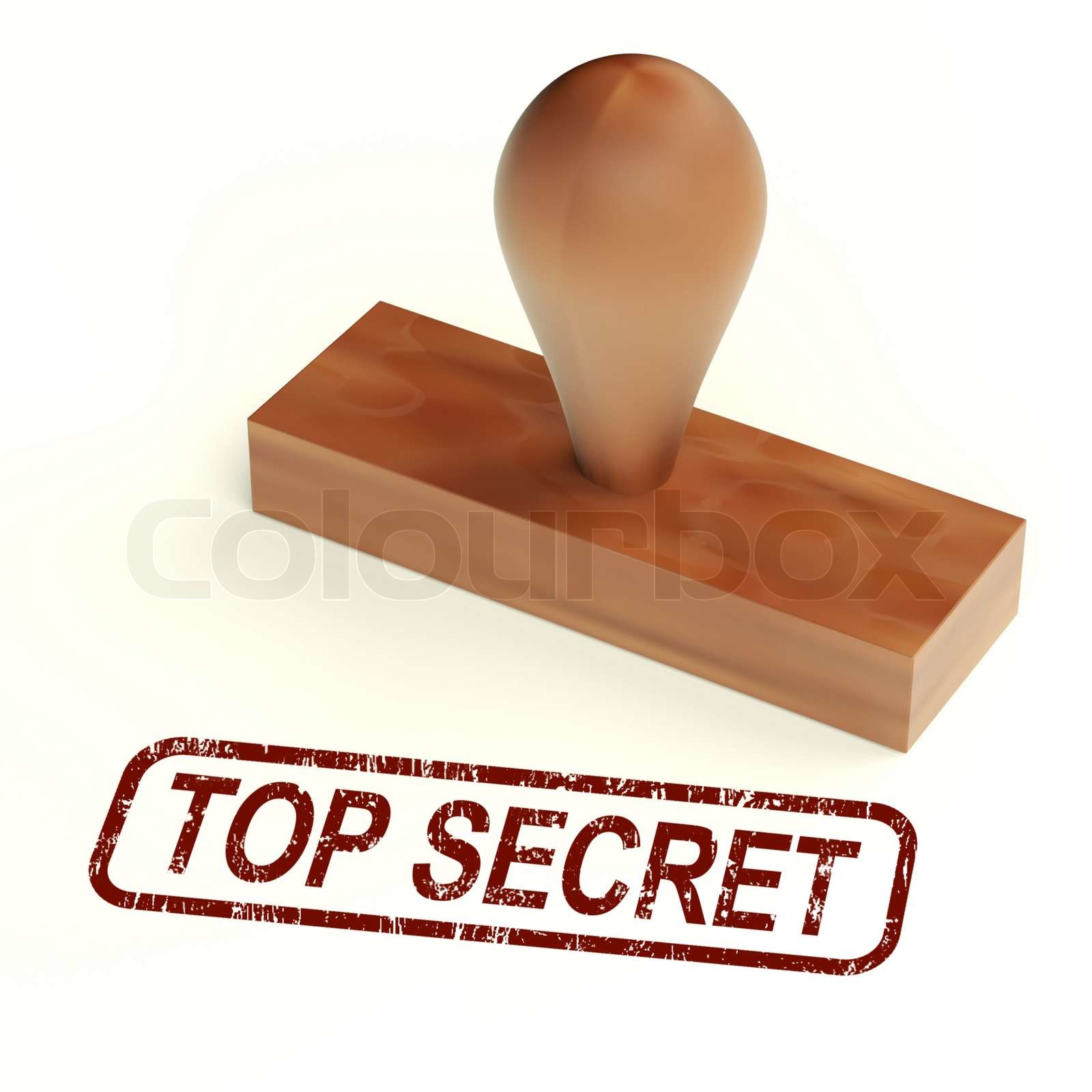 Top secret-Stempel zeigt geheime Korrespondenz | Stock Bild | Colourbox