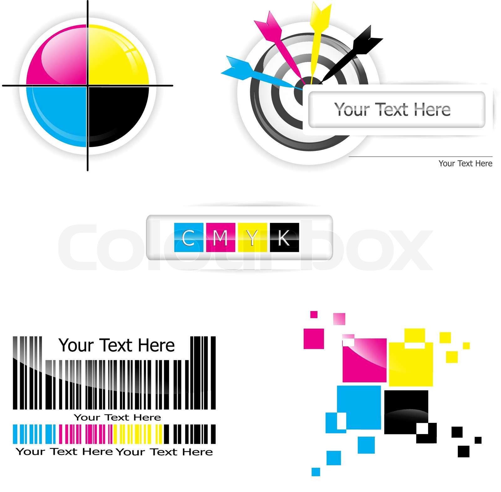 CMYK design set | Stock vector | Colourbox