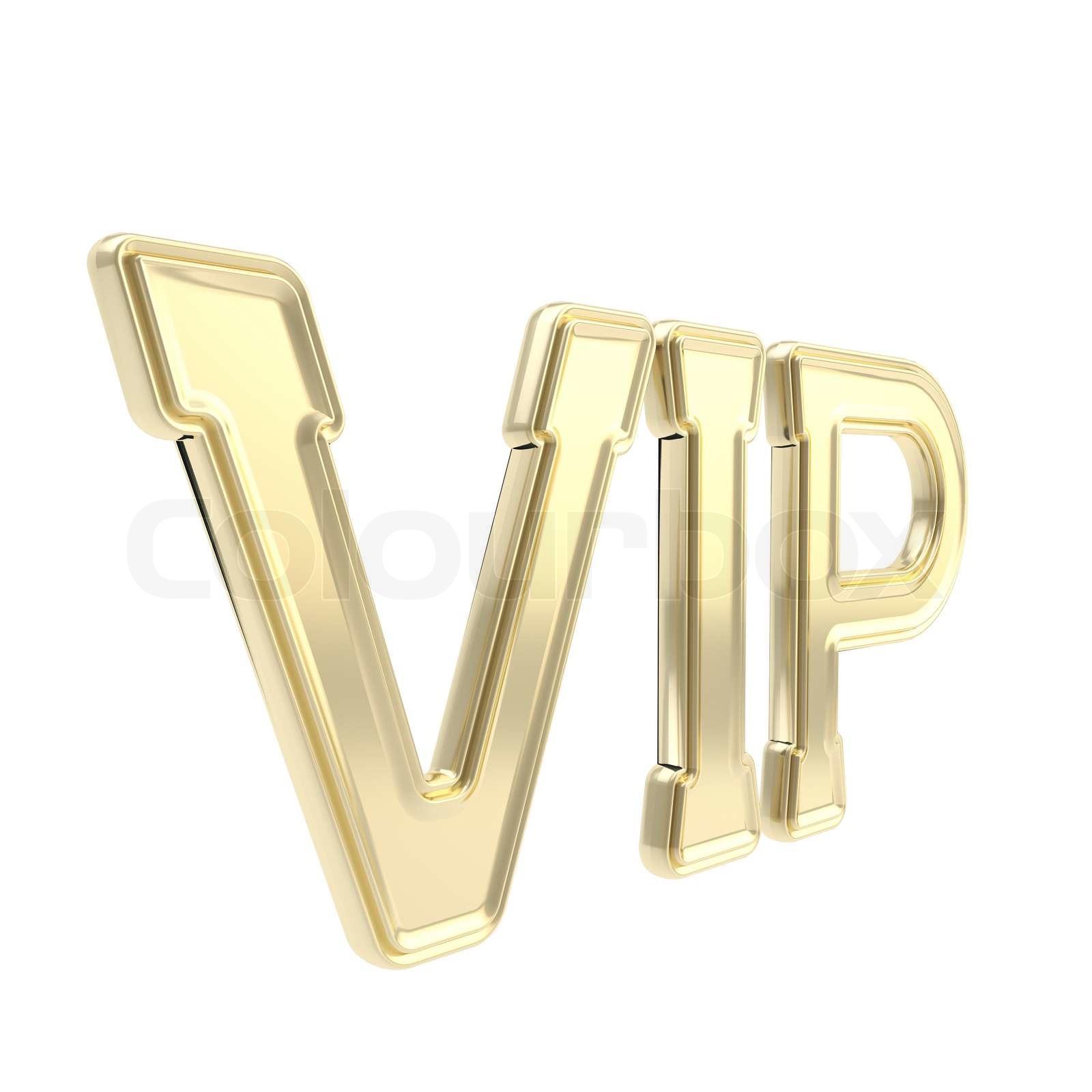 VIP golden emblem symbol isolated | Stock image | Colourbox