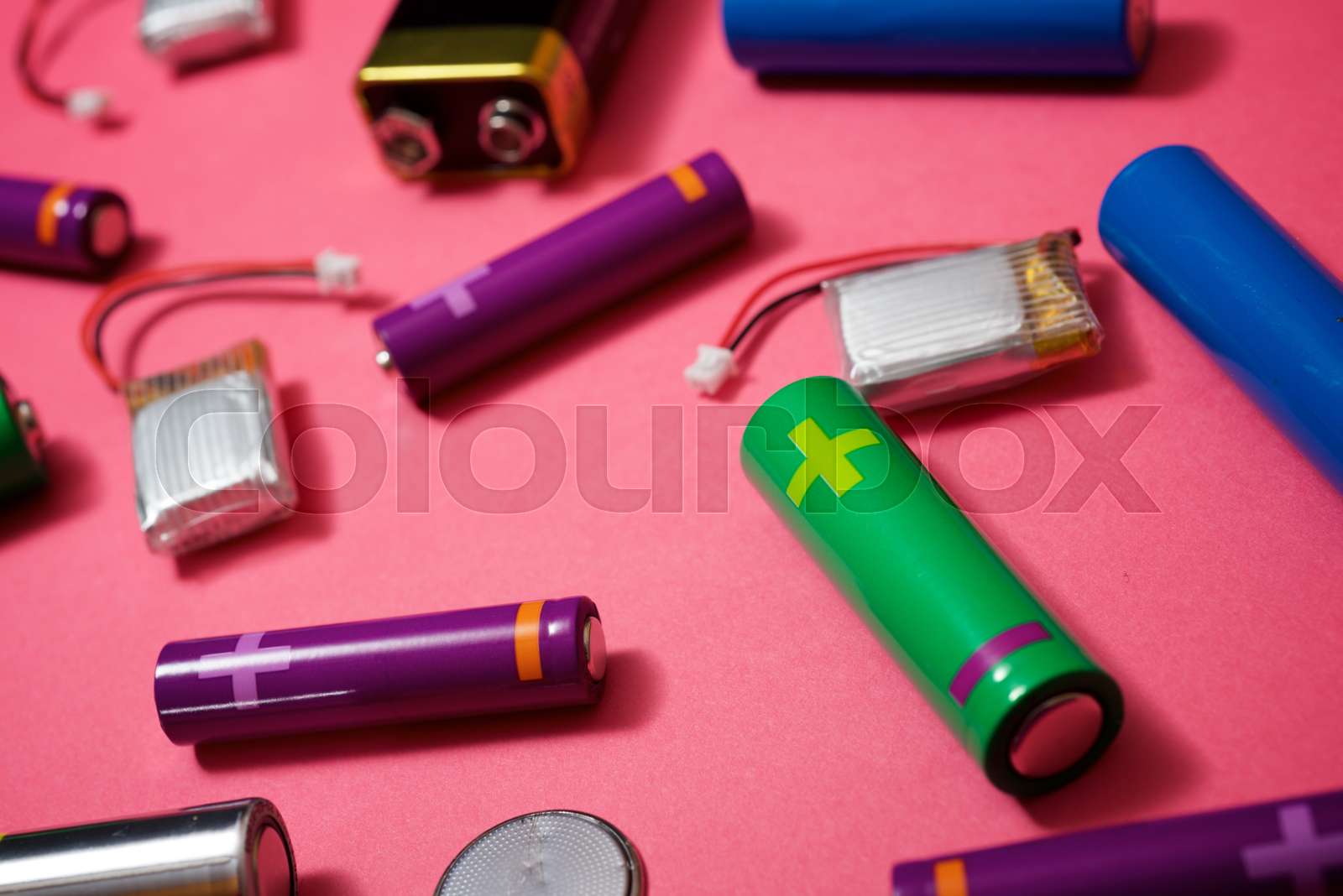 Small batteries view | Stock image | Colourbox