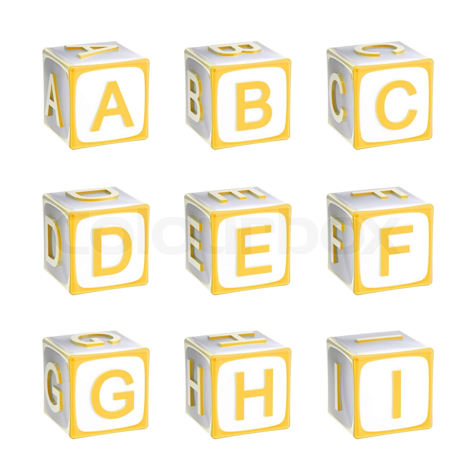 ABC: alphabet made of children playing cubes | Stock image | Colourbox