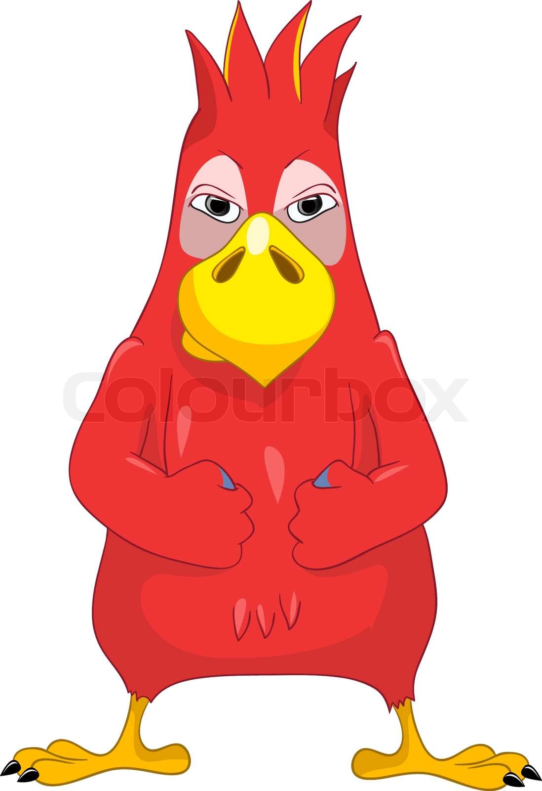 lustige Papagei Zorn | Stock-Vektor | Colourbox