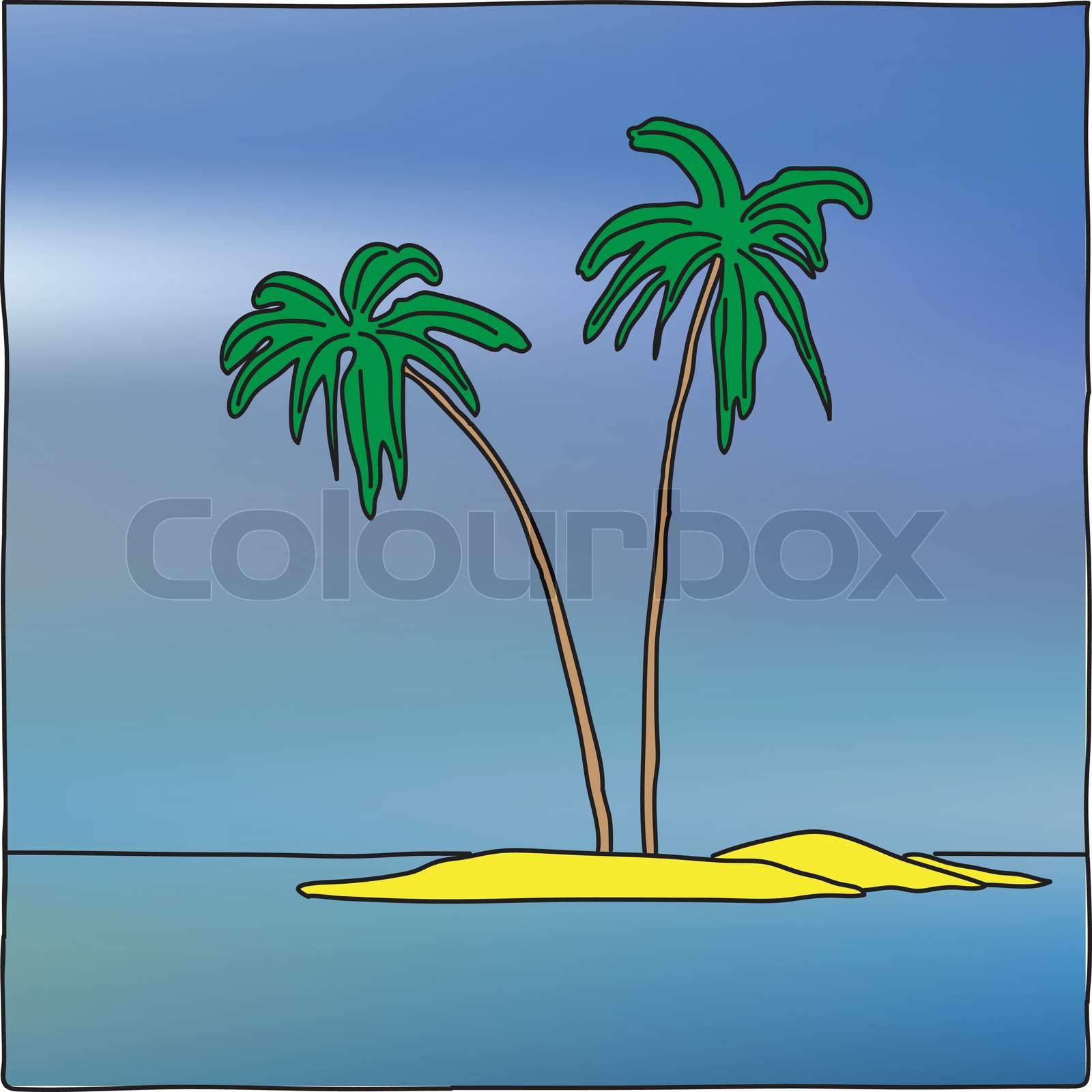 insel, bild, vektor | Stock-Vektor | Colourbox