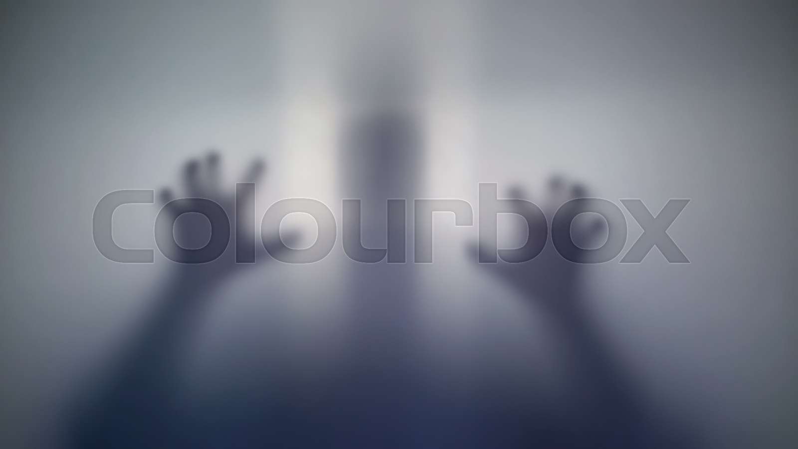 Insane person silhouette frightening his victim, strange creature, mad ...