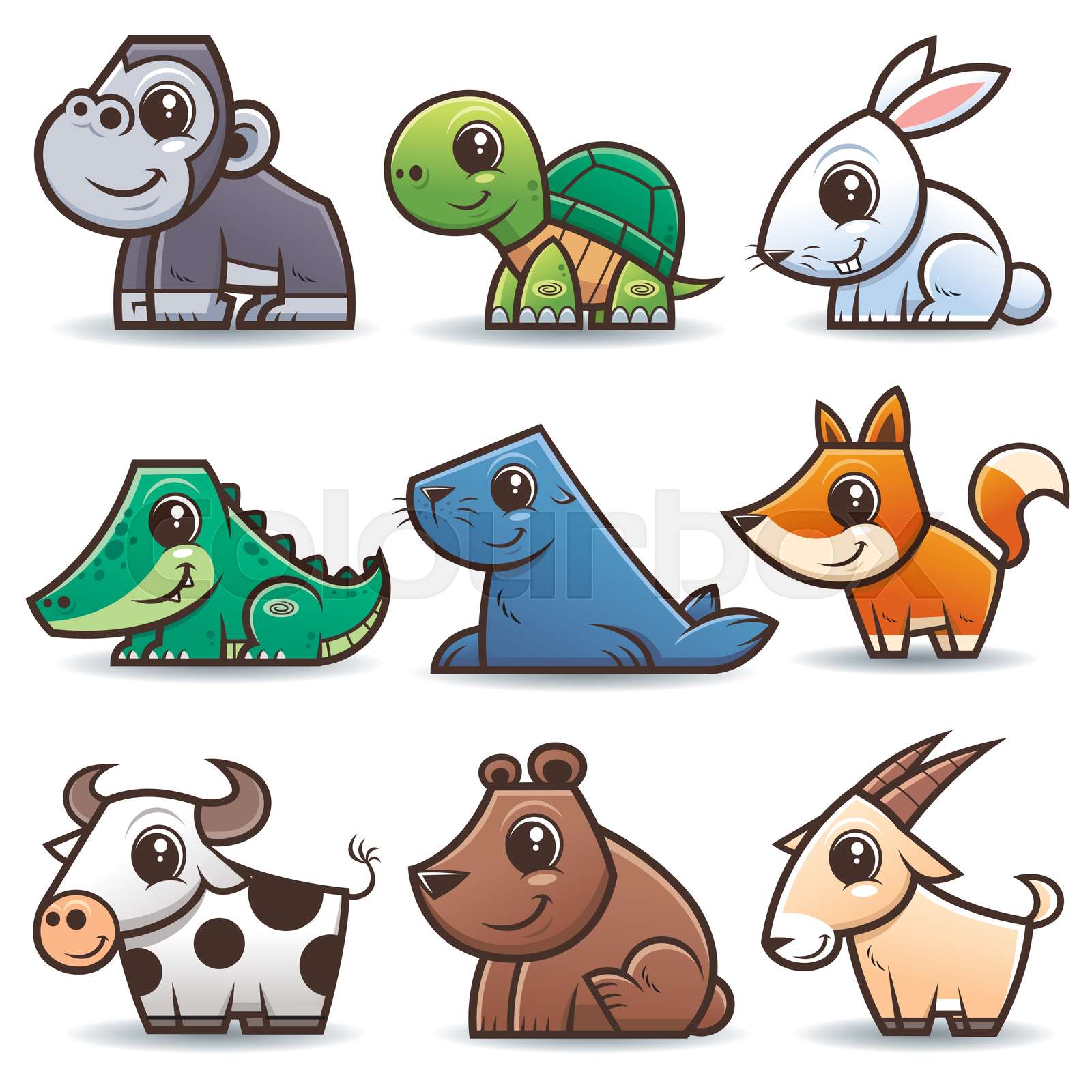 Wild animals | Stock vector | Colourbox