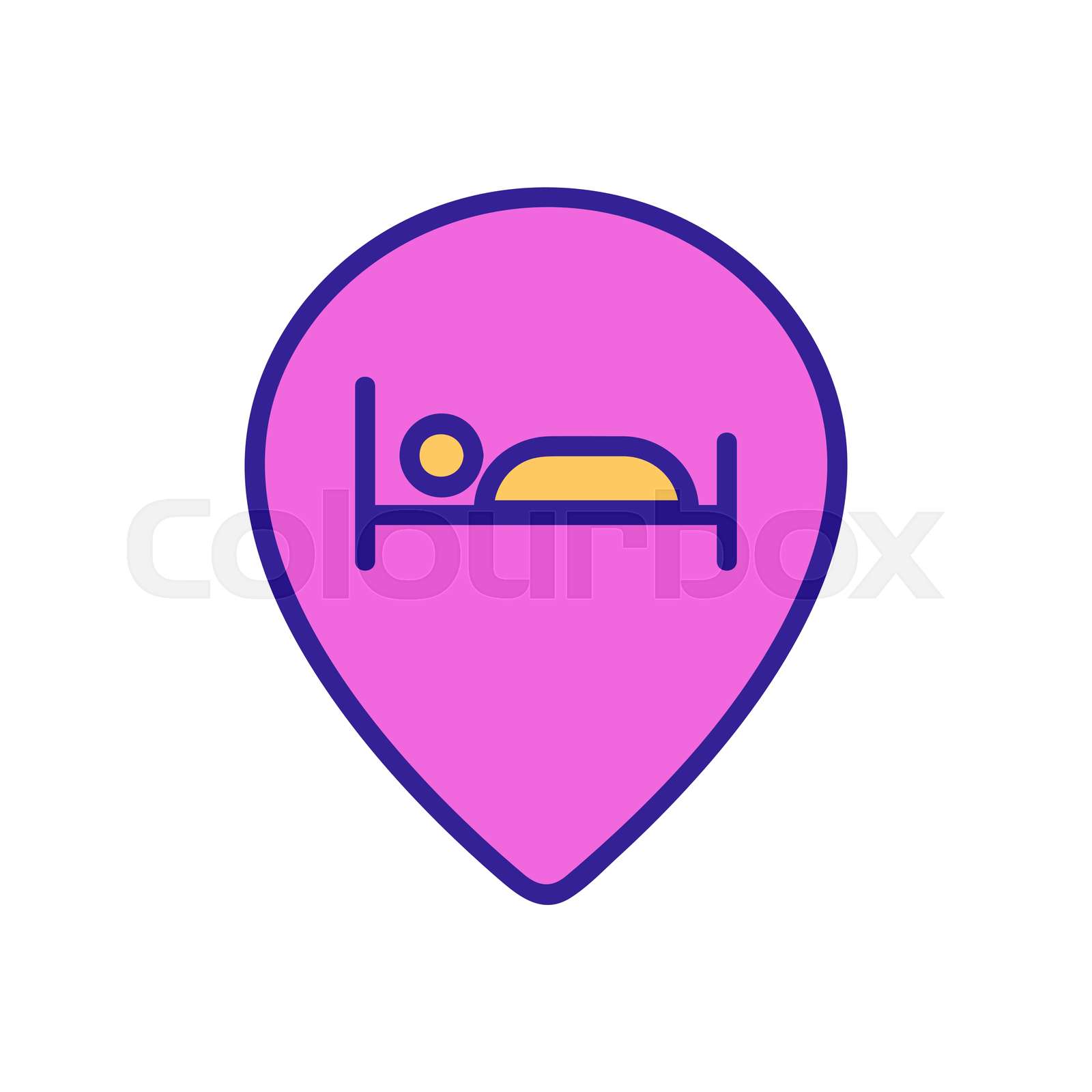 Sleeper icon vector. Isolated contour symbol illustration | Stock ...