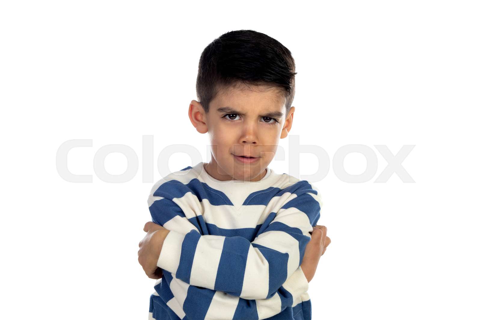Sad latin child | Stock image | Colourbox