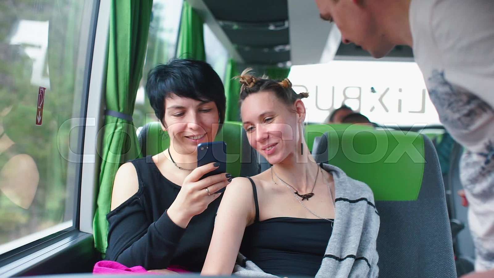 A big family on a trip. Polyamorous relations of the LGBTQ + community ...