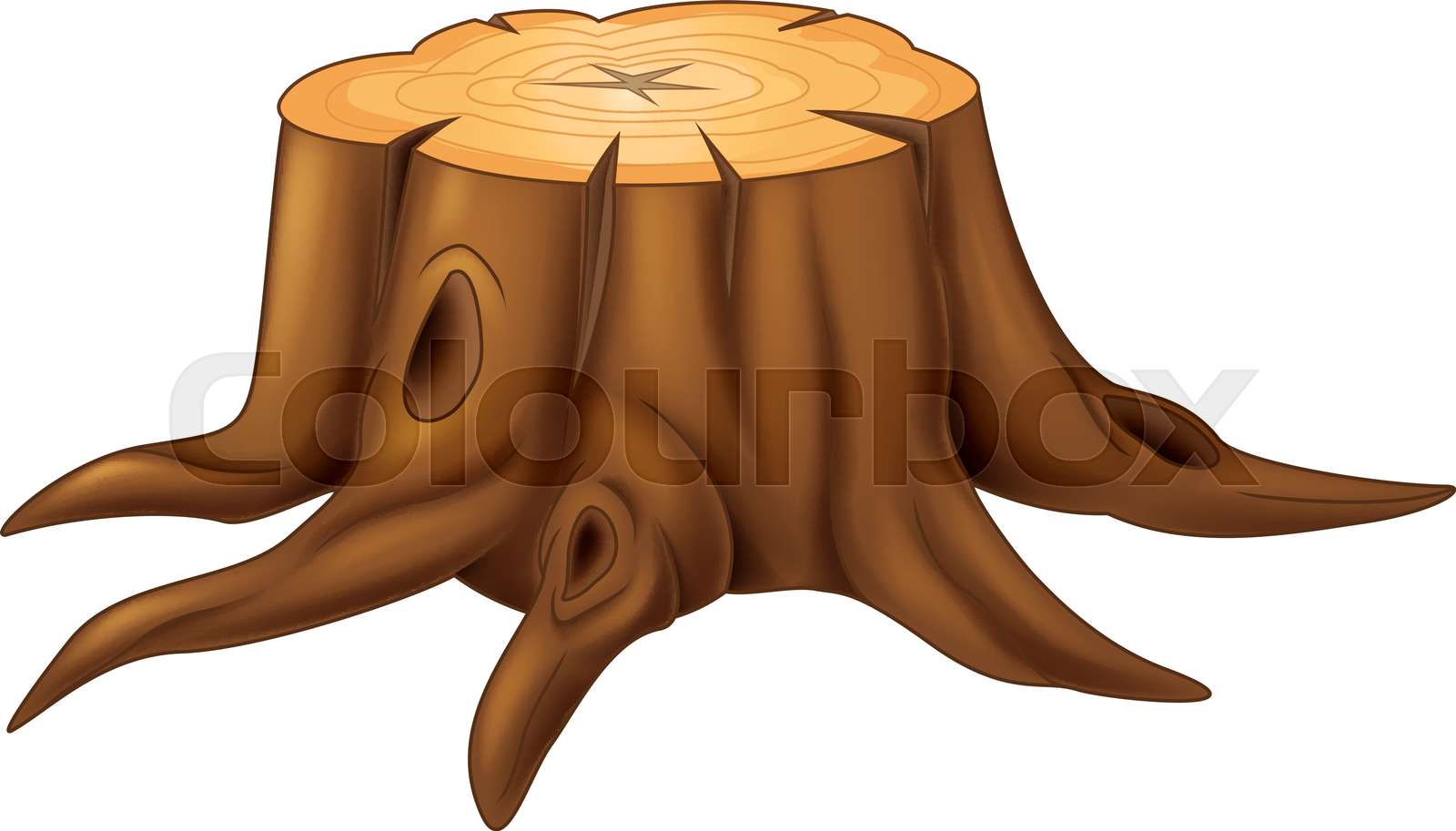Cool Wood Tree Cartoon | Stock vector | Colourbox
