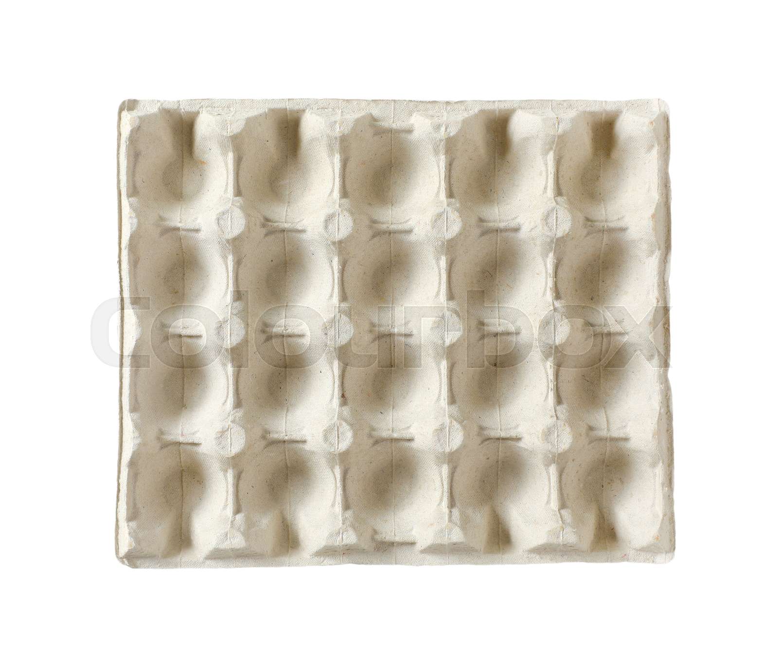 Empty egg carton isolated on white | Stock image | Colourbox
